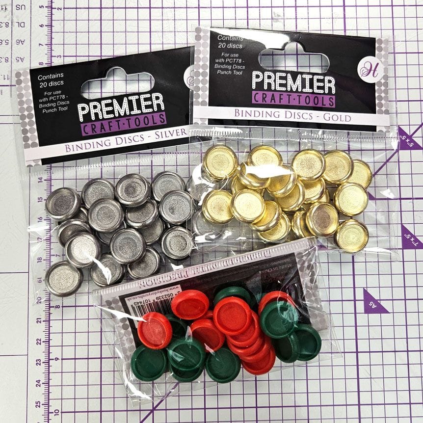 Premier Craft Tools - Gold, SIlver & Christmas Binding Discs Multibuy ...