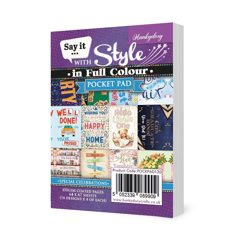 Say it with Style in Full Colour Pocket Pads - Special Celebrations ...