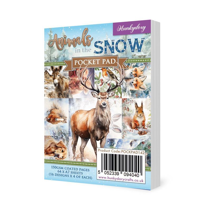 Animals in the Snow Pocket Pad | Hunkydory Crafts