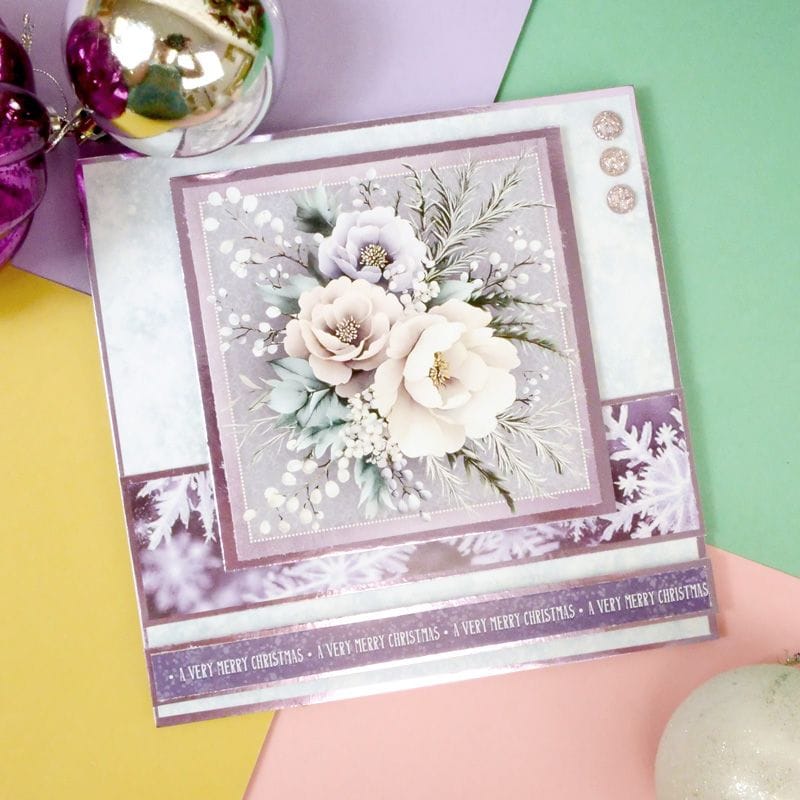 Winter Florals Square Pocket Pad | Hunkydory Crafts
