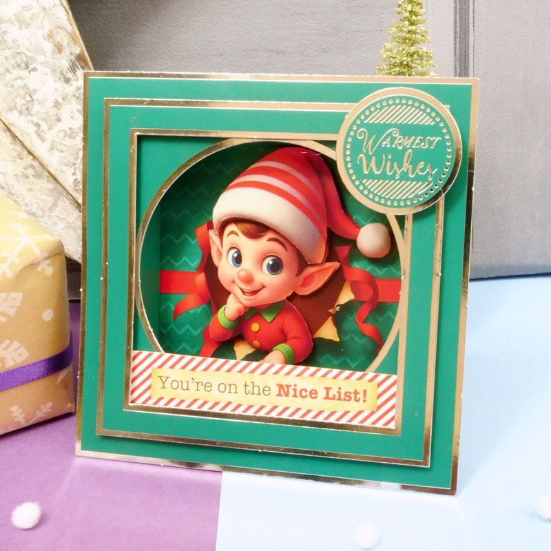 Festive Square Pocket Pad Apertures - Rich Gold | Hunkydory Crafts