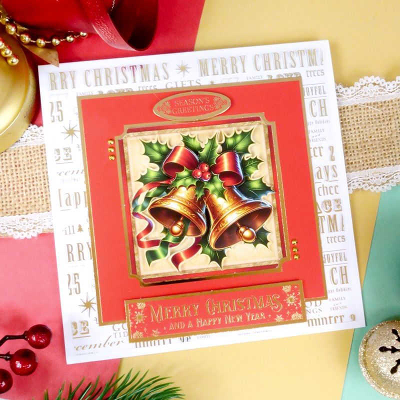 Festive Square Pocket Pad Apertures - Rich Gold | Hunkydory Crafts