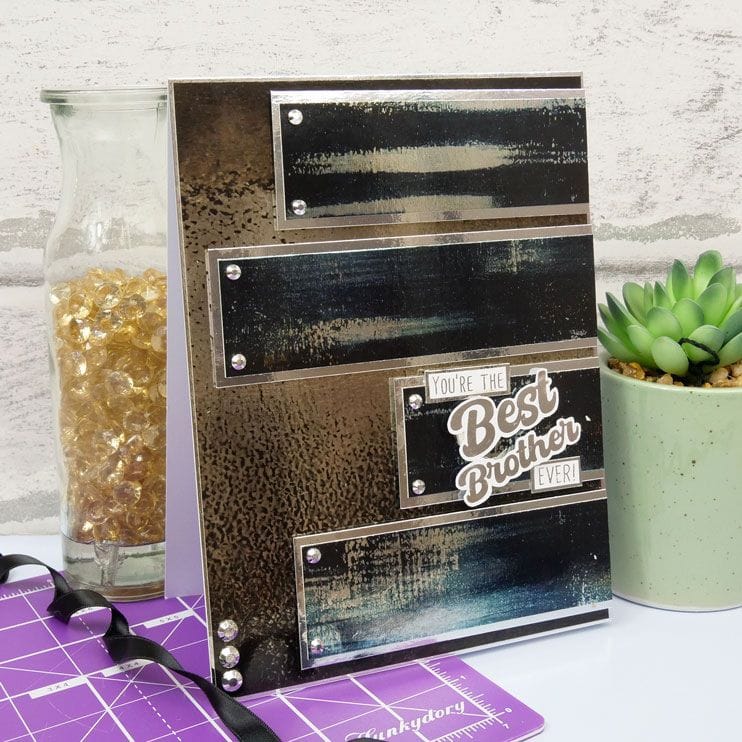 Trim Me! Foiled Insert Pad - For Him - Silver | Hunkydory Crafts