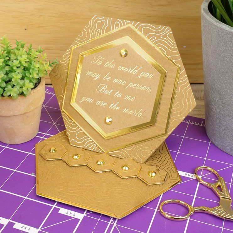 Perfect Verses Foiled Kraft Paper Pad | Hunkydory Crafts