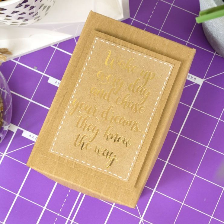 Perfect Verses Foiled Kraft Paper Pad | Hunkydory Crafts