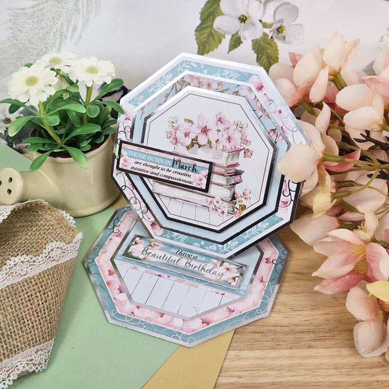 March - Cherry Blossom Luxury Topper Sheet | Hunkydory Crafts