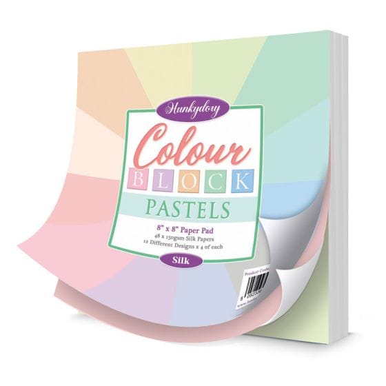Colour Block Paper Pads - Pastels - Silks | Hunkydory Crafts