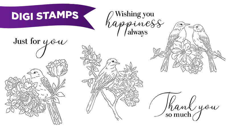 Blossoming Birds FREE Digi Downloads! | Hunkydory Crafts