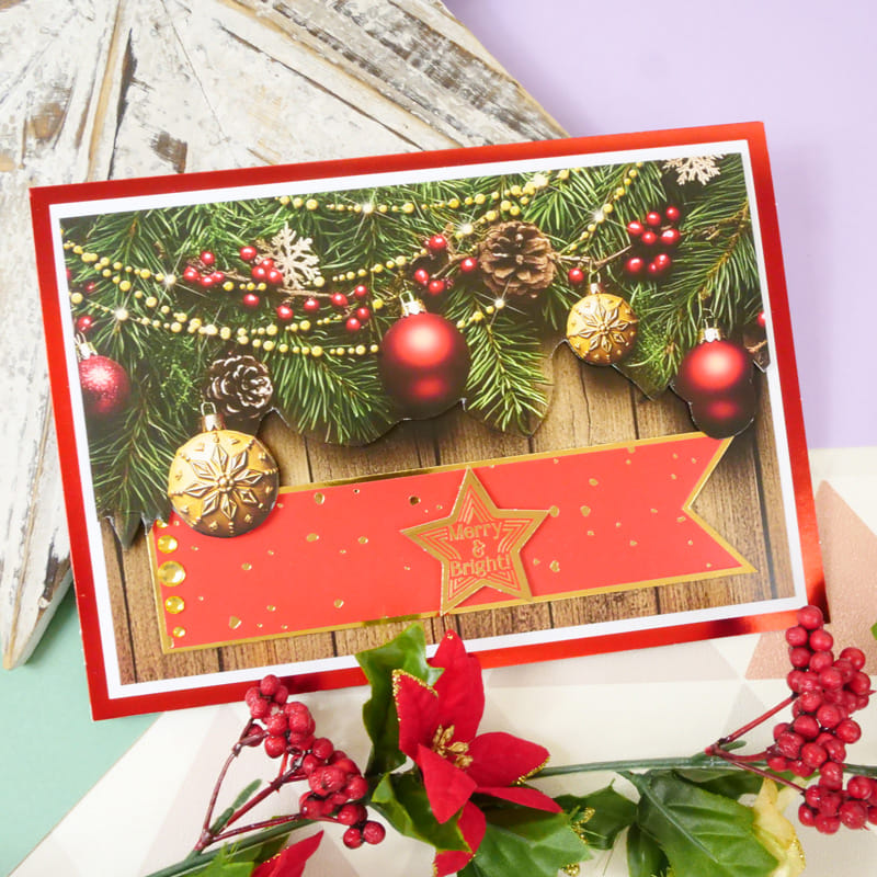 Festive Foiled-Edge Cards Gallery | Hunkydory Crafts