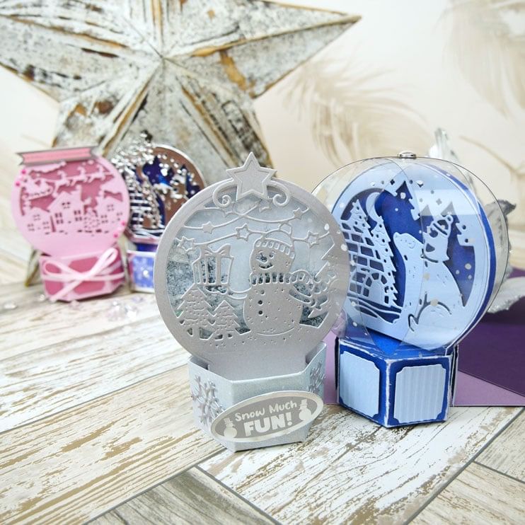 Pop-Up Snow Globe Cards Gallery | Hunkydory Crafts