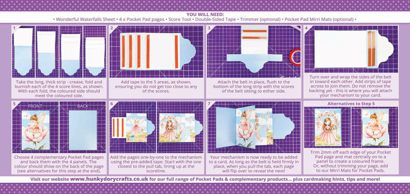 Wonderful Waterfalls for Pocket Pads Instructions | Hunkydory Crafts