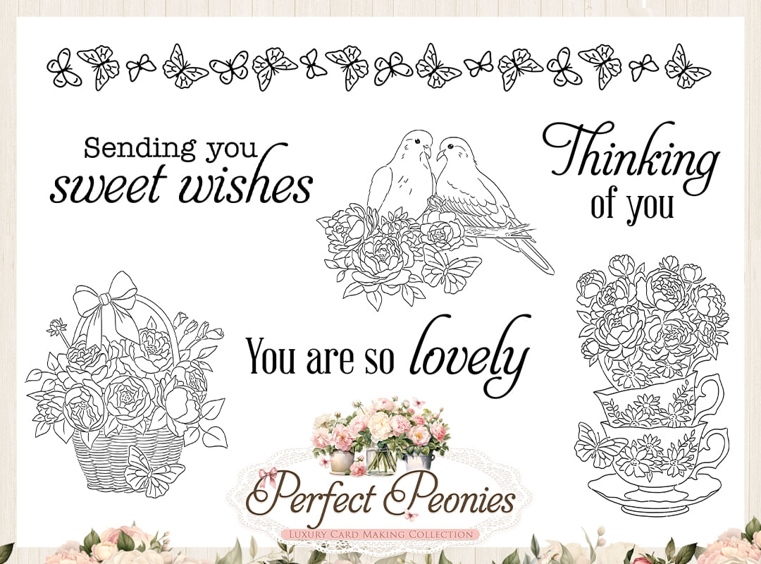 Perfect Peonies FREE Digi Stamps! | Hunkydory Crafts
